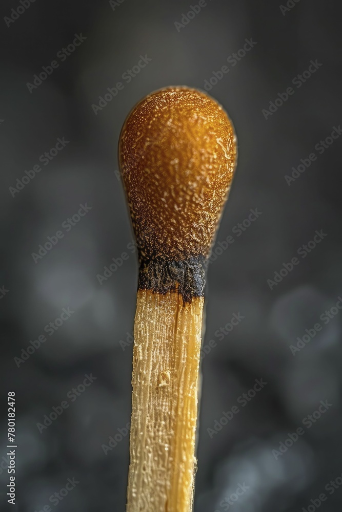 Macro photography of a match head before ignition, capturing the ...