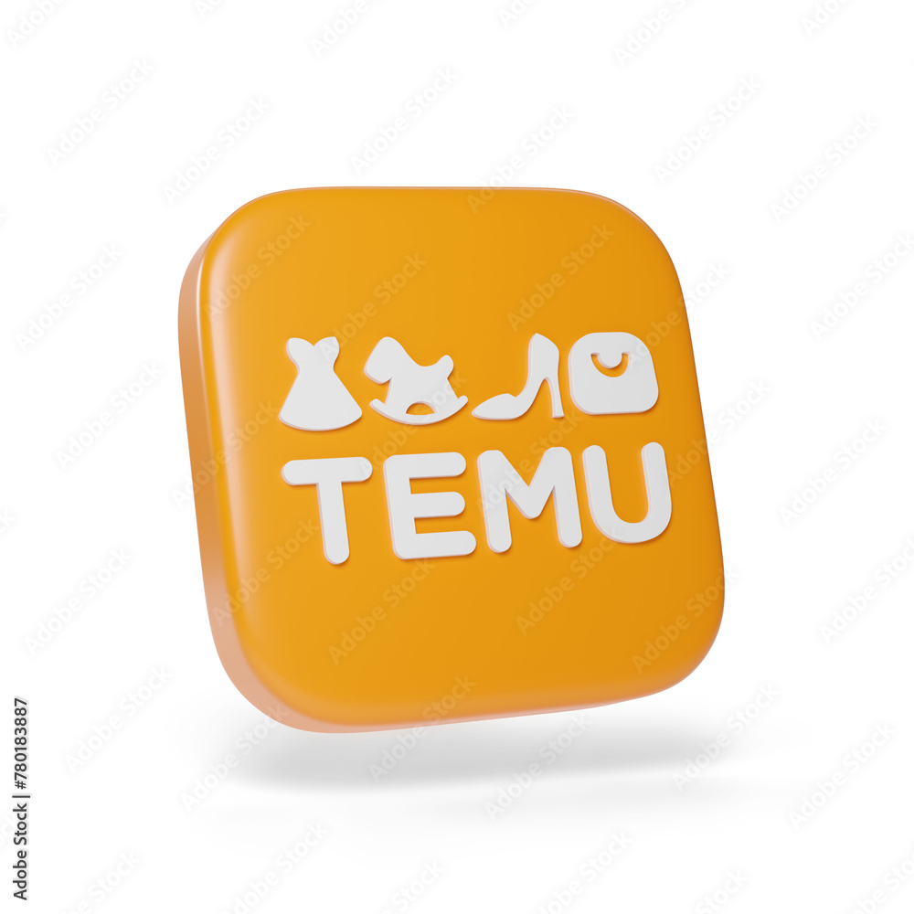Buenos Aires, Argentina - April 3rd, 2024: Temu logo in three ...