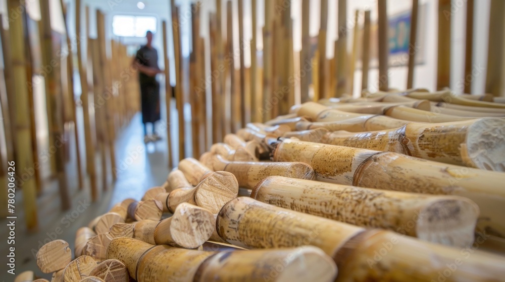 Visitors to the art gallery are greeted by a giant xylophone made of ...