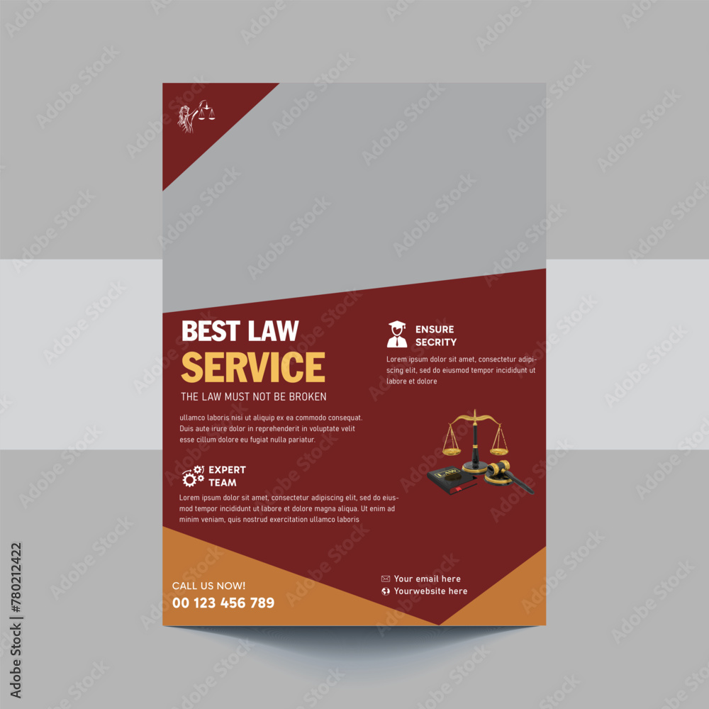 A4 Law Firm Flyer Template, Law Firm and Legal Services Flyer, Law Firm ...