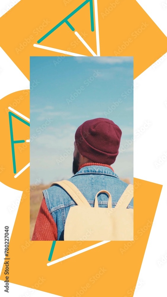 Vertical Custom Background Shapes Stock Template | Adobe Stock