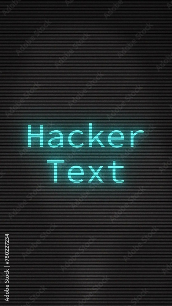 Vertical Hacker Text Stock Template | Adobe Stock