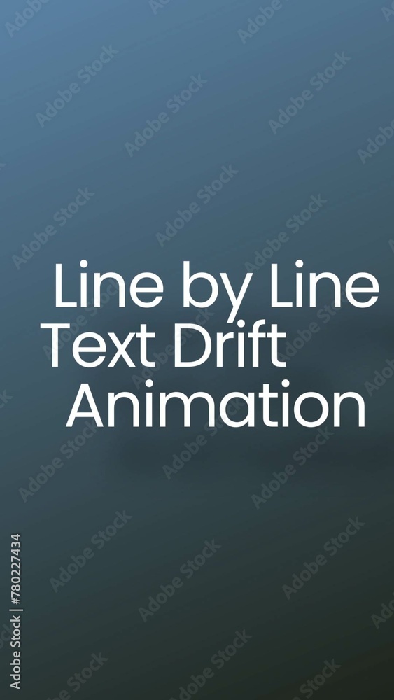 Vertical Line by Line Text Drift Animation Stock Template | Adobe Stock