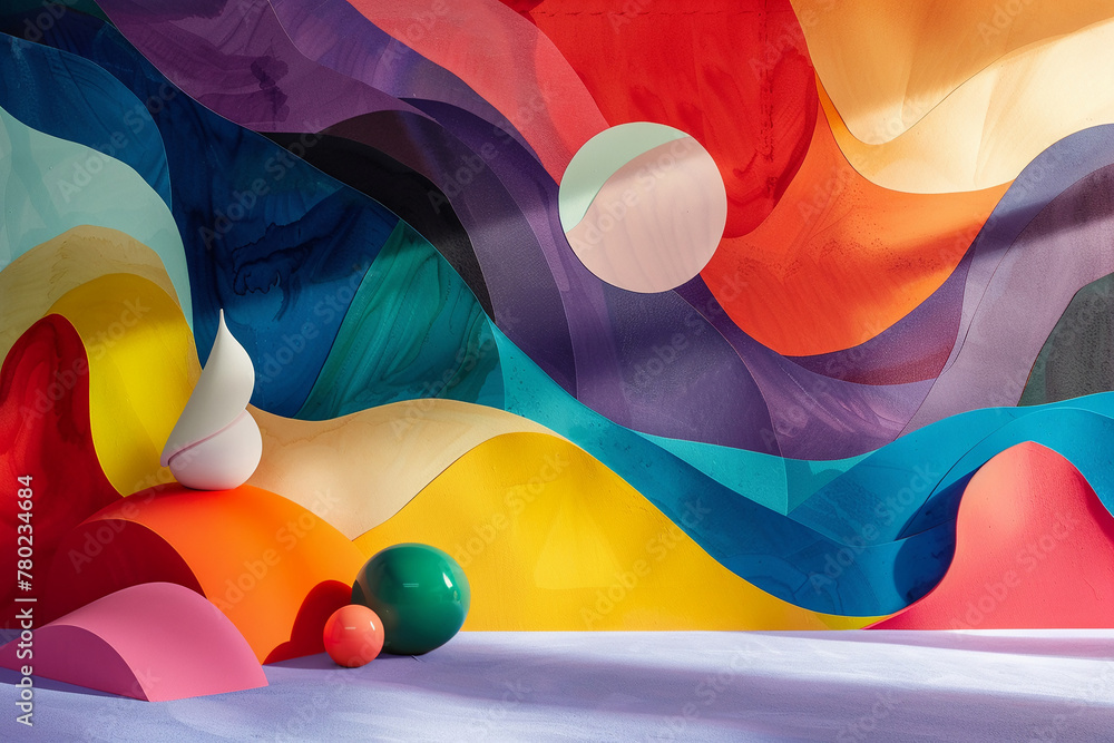 Craft a background that pays homage to art movements like surrealism or ...