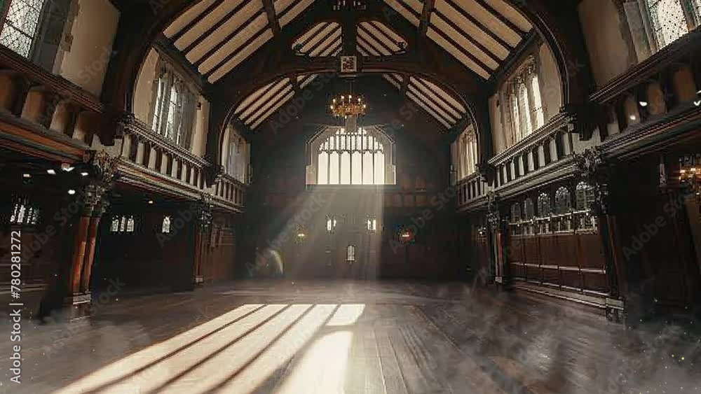 luxury architecture background. inspired ballroom set in a manor ...