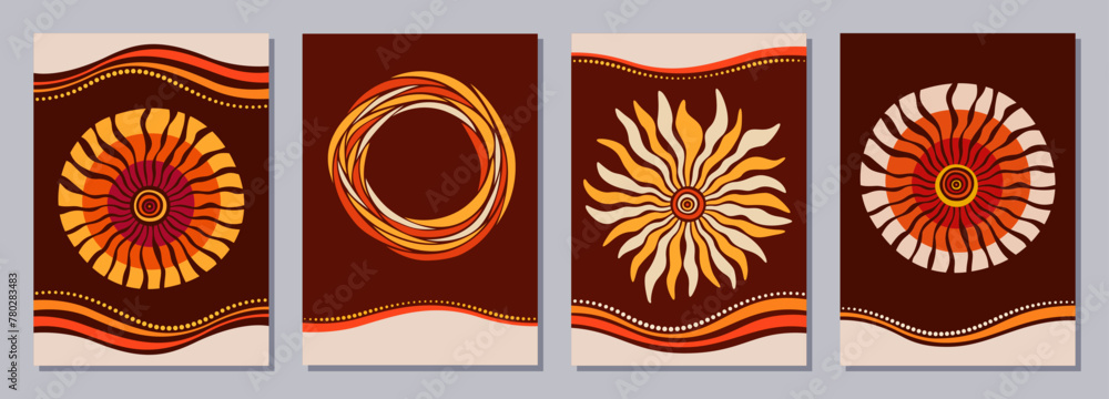 Set of flyers, posters, banners, placards, brochure design templates A6 ...