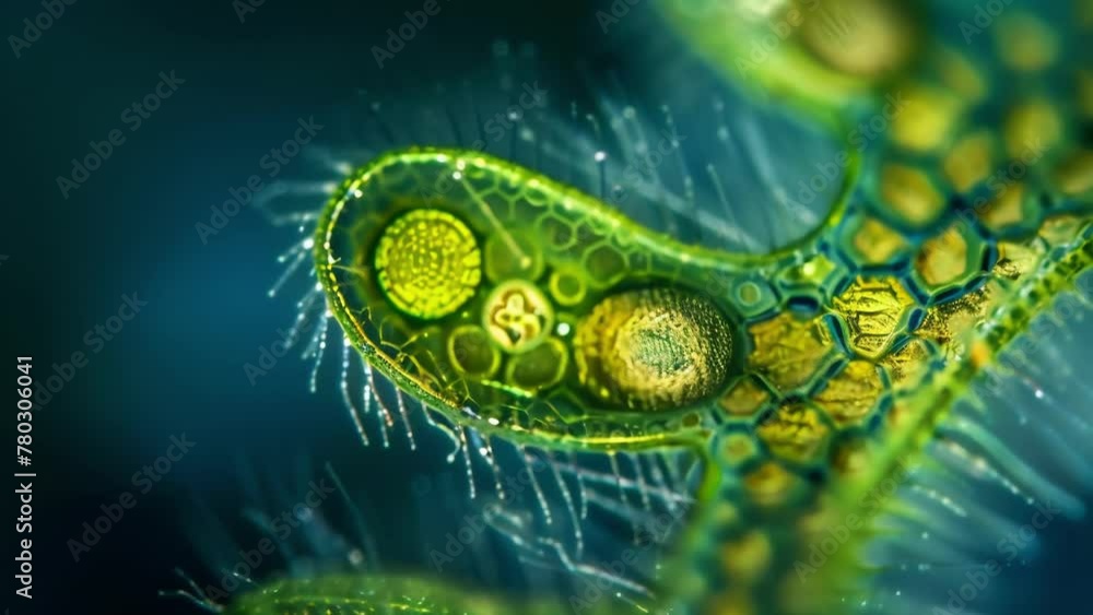 Vidéo Stock A microscopic view of a fern cell fertilizing an egg cell ...