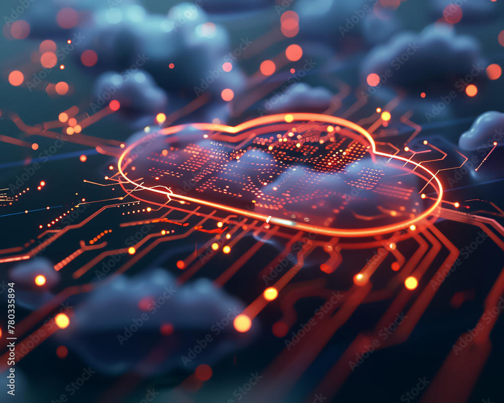 Visualization of a minimalistic cloud computing interface with ...