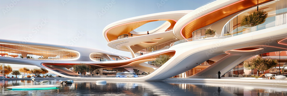 Futuristic Museum Architecture, Modern Design with Cultural Influence ...