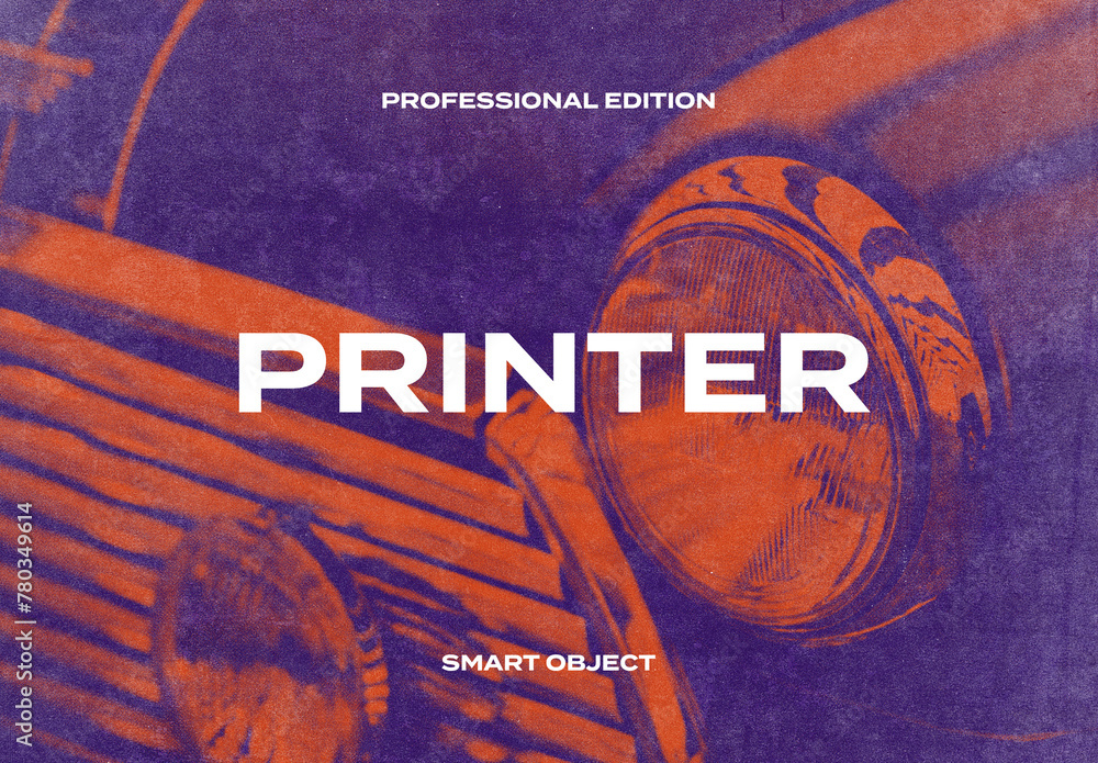 Printer Risograph Silk Screen Grain Photo Effect Paper Texture Template ...