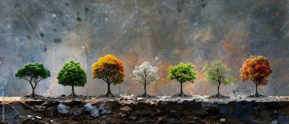 Seasonal Cycle of a Tree: A Journey from Seedling to Autumn Glory ...
