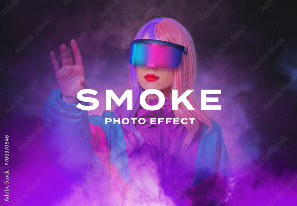 Smoke Creative Modern Photo Effect Paper Texture Template Mockup ...