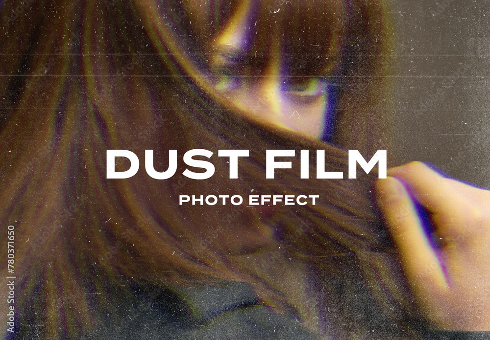 Dust Film Frame Retro Photo Effect Paper Texture Template Mockup ...