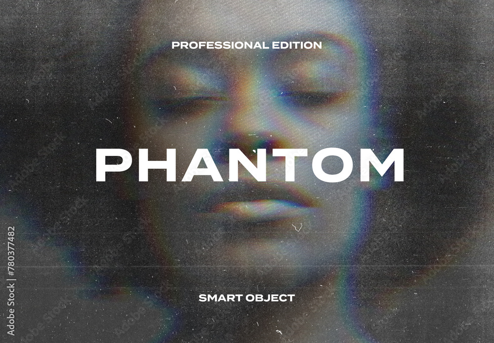 Phantom Ghost Motion Risograph Photo Effect Paper Texture Template ...