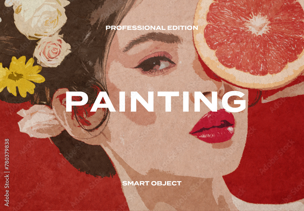 Painting Drawing Oil Paint Art Photo Effect Paper Texture Template ...