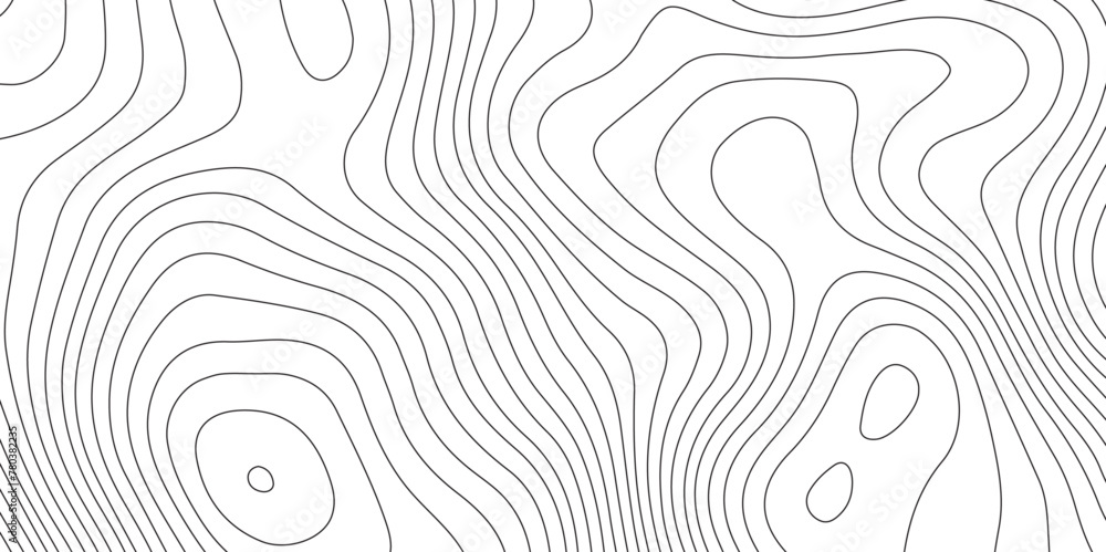 Topographic map curves geographic line map pattern .panorama view black ...