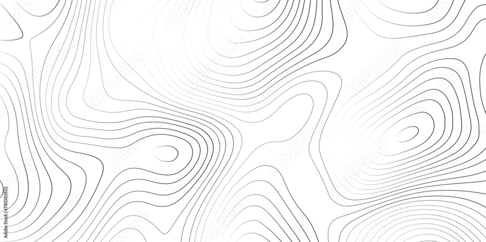 Topographic map curves geographic line map pattern .panorama view gray ...