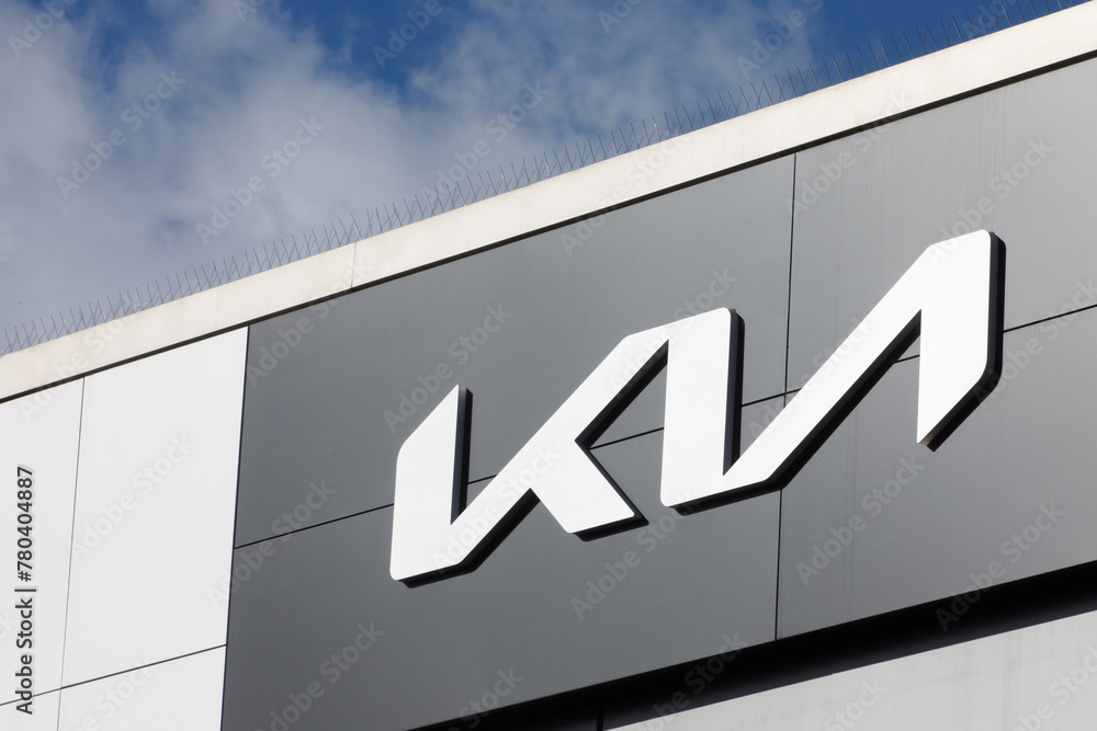 Santander, Spain - April 8, 2024: Poster of the official dealership and ...