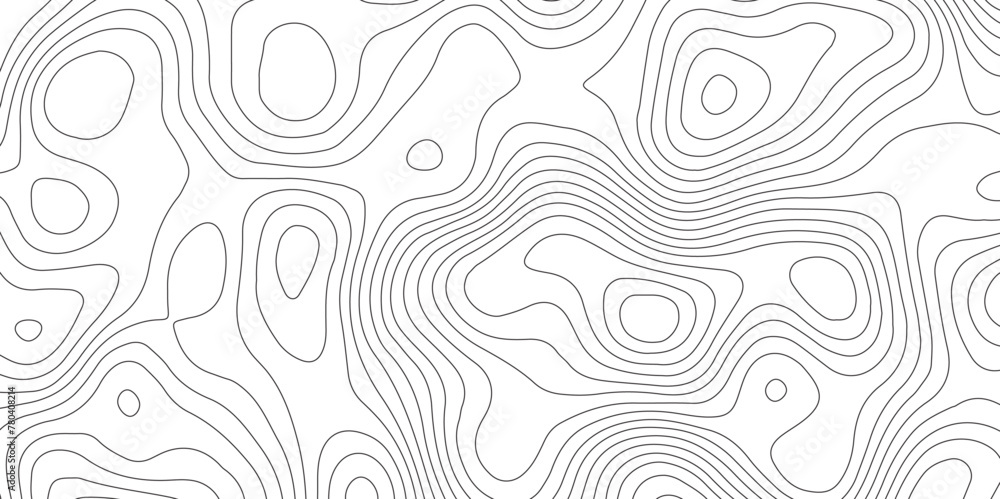 Topographic map curves geographic line map pattern .panorama view black ...
