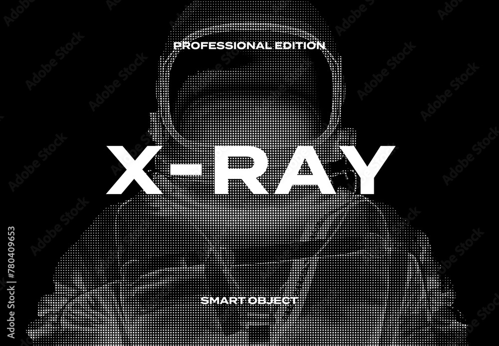 X-RAY Black White Pixel Art Invert Photo Effect Paper Texture Template ...