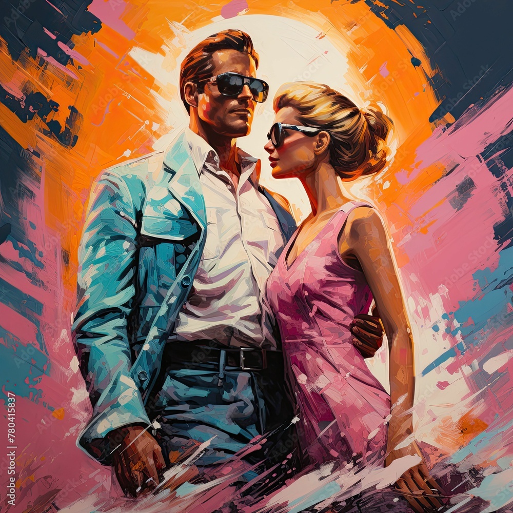 the movie poster for a film starring two actors on the side Stock ...