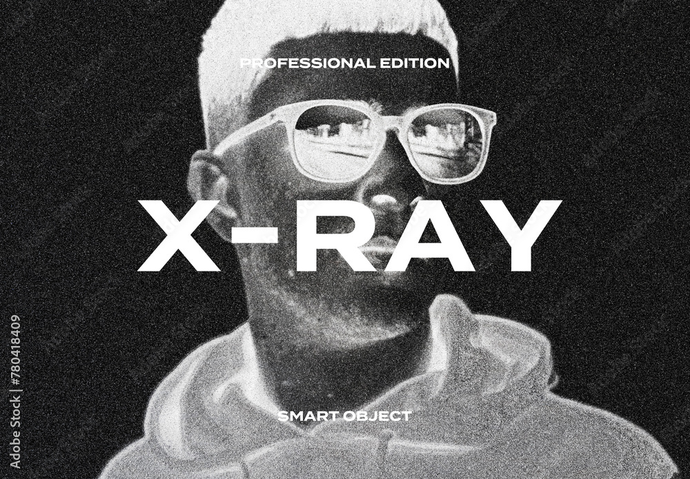 X-RAY Black White Pixel Art Invert Photo Effect Paper Texture Template ...