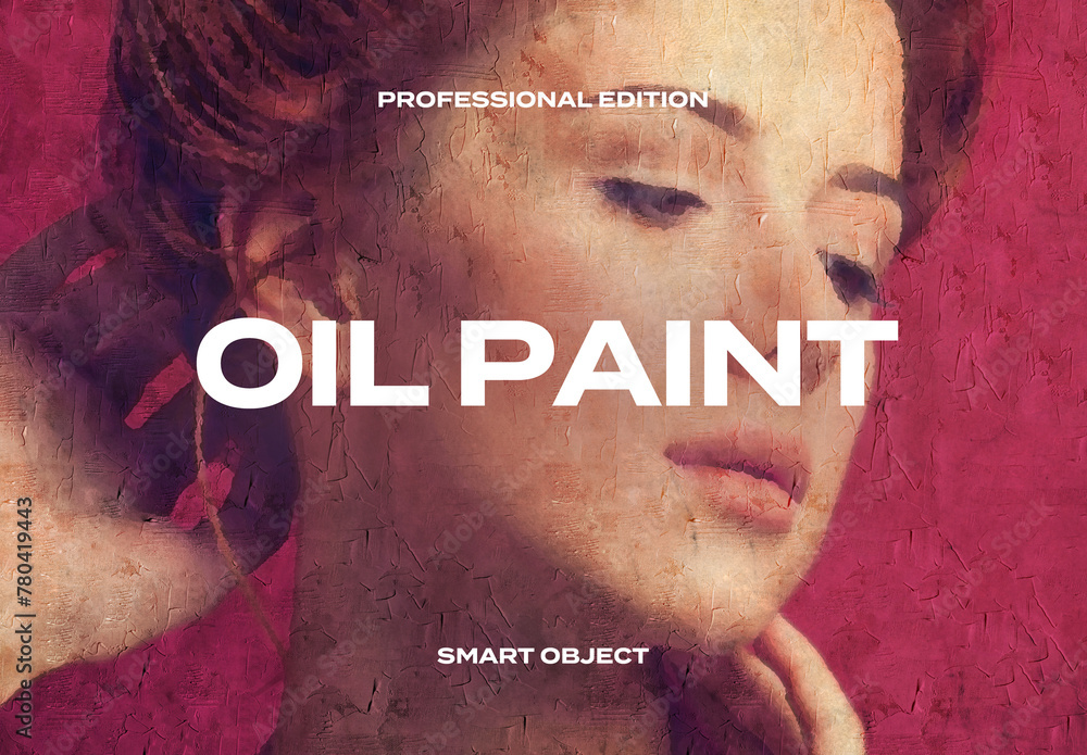 Oil Paint Painting Drawing Art Draw Photo Effect Paper Texture Template ...