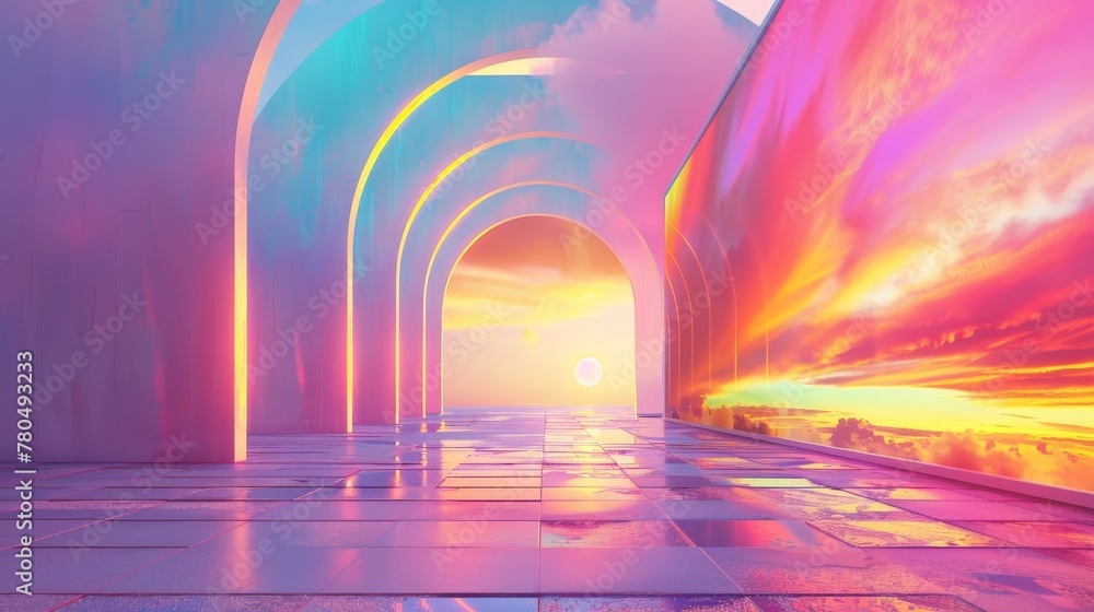 The spectrum is used to create a piece of architecture. The ...