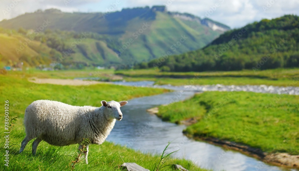 Psalm 23: The Lord is My Shepherd. The White Sheep In Green Pastures ...