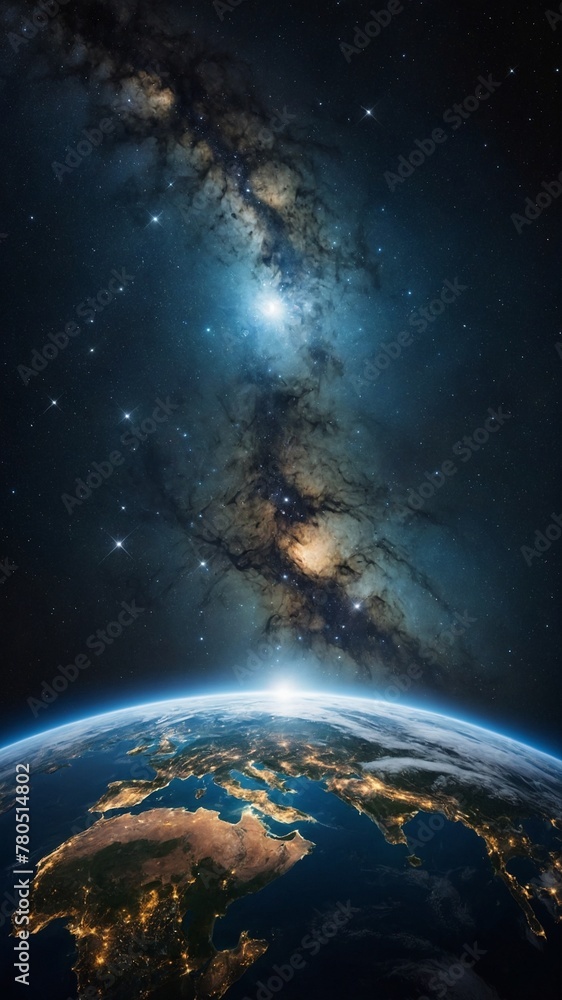 Breathtaking view of earth from space captured, showcasing planets ...