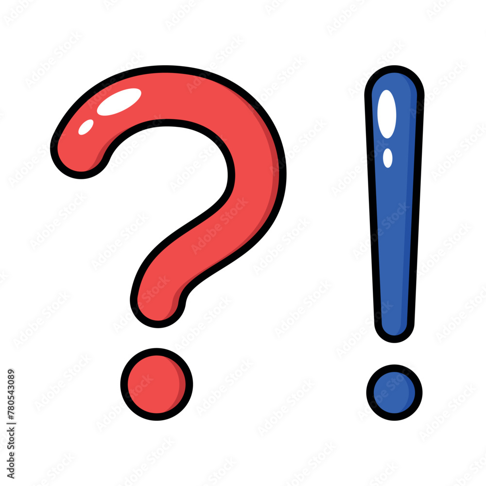 Question Mark And Exclamation Mark Stock Vector | Adobe Stock