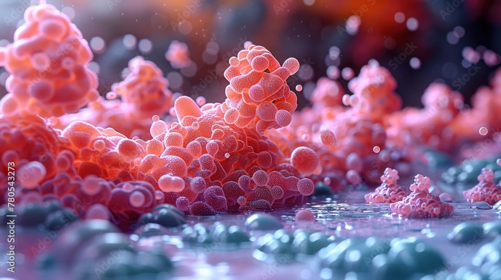 A 3D rendering simulates the structure of a cell membrane, highlighting ...