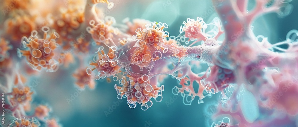 A digital representation of the microscopic damage caused by chronic ...