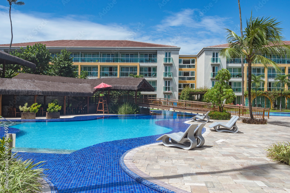 Enotel Porto de Galinhas, Pernambuco, Brazil. One of the pools at the ...