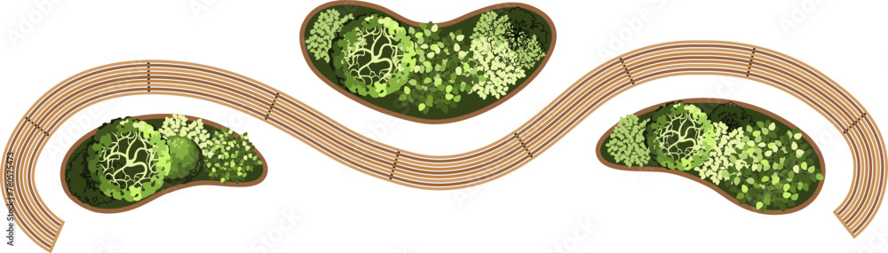 Top view park landscape for architectural floor plans. Entourage design ...