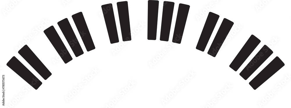 illustration of piano keys notes for your design, on transparent, png ...