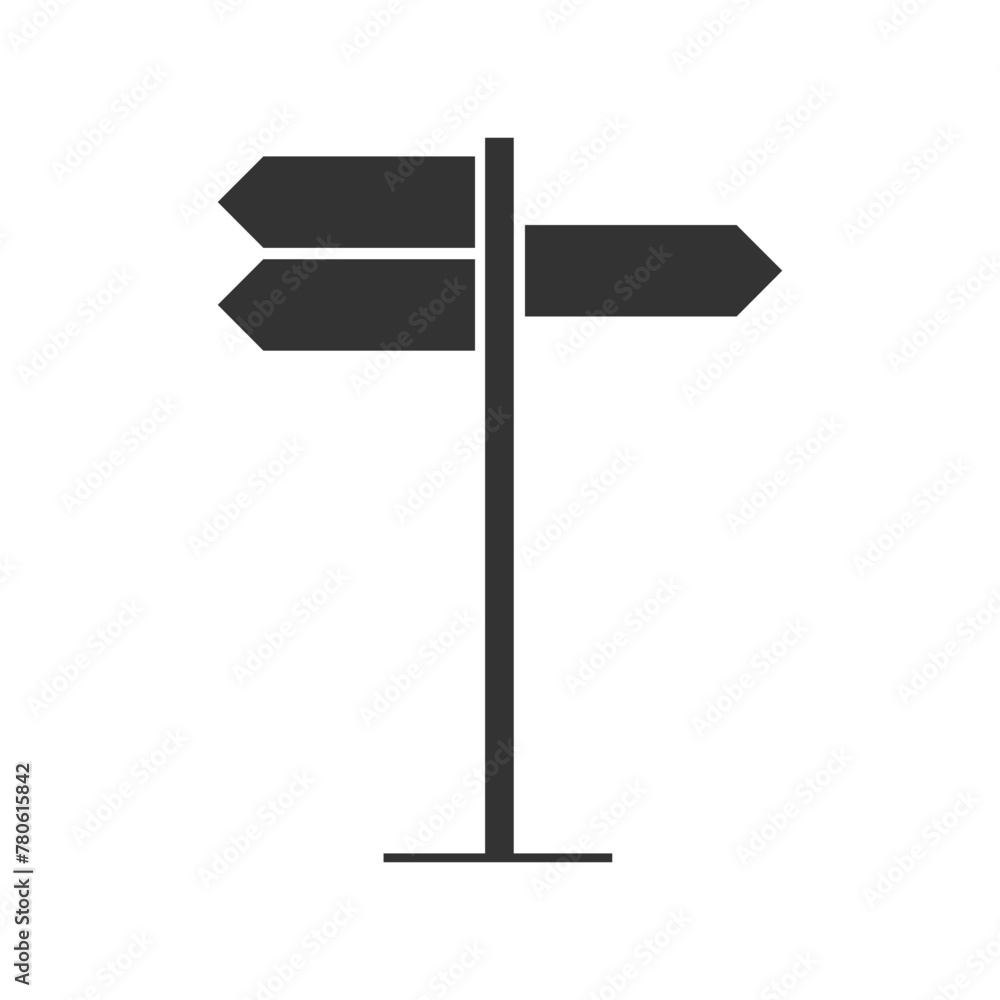 Signpost icon. Sign direction. Sign board isolated sheet on white ...
