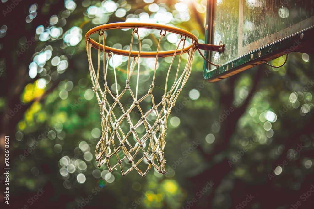 Basketball Going Through the Hoop. Beautiful simple AI generated image ...