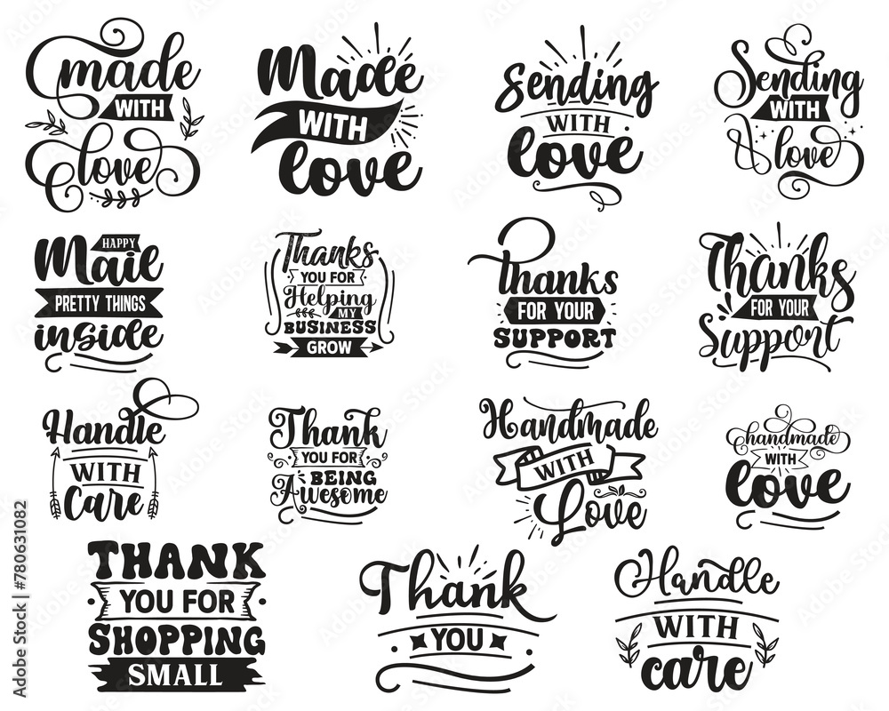 Small Business Stickers Quotes SVG Cut Files Designs Bundle. Small ...