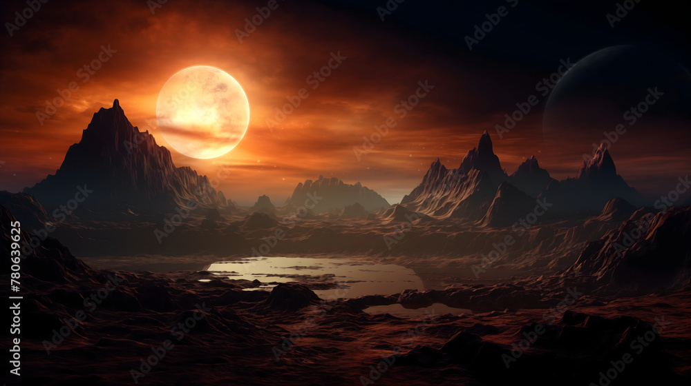 Mountain Sunrise and Sunset: A picturesque view of the sun rising and ...