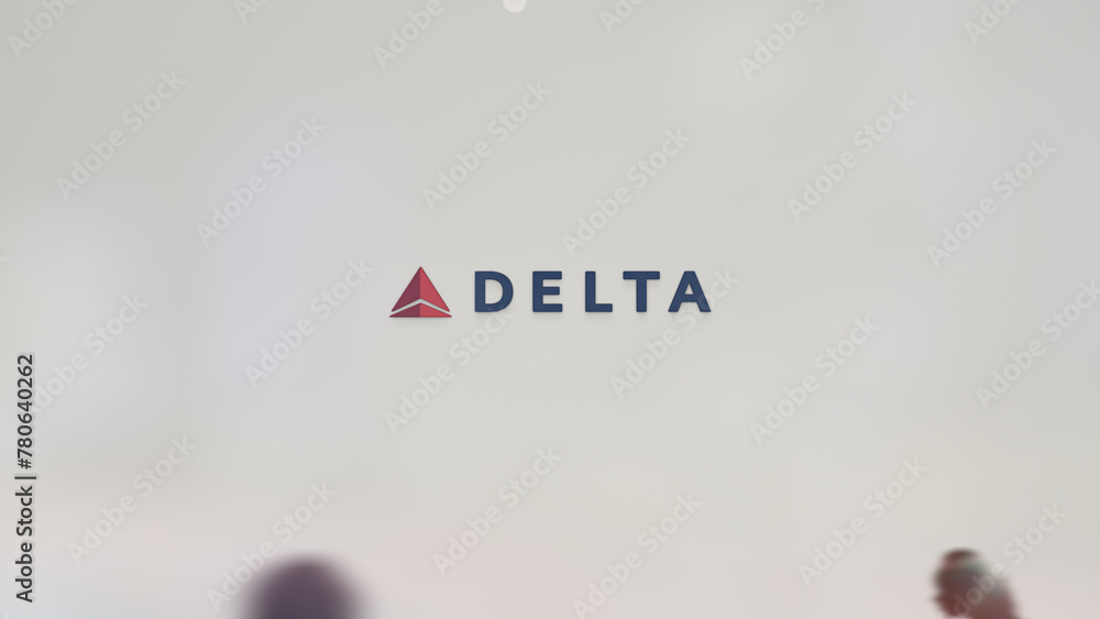 April 07th 2024 , Atlanta, Georgia. logo of Delta Air Lines in a ...