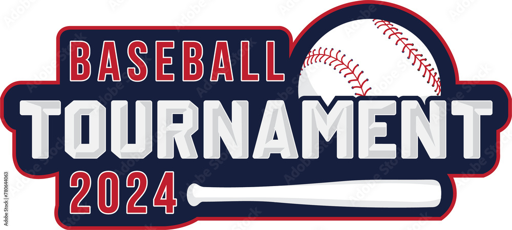 Baseball Tournament Championship Logo Graphic 2024 Stock Illustration ...
