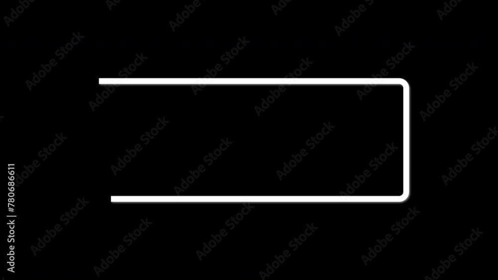 Rectangular, square shape, frame, outline self drawing animation ...