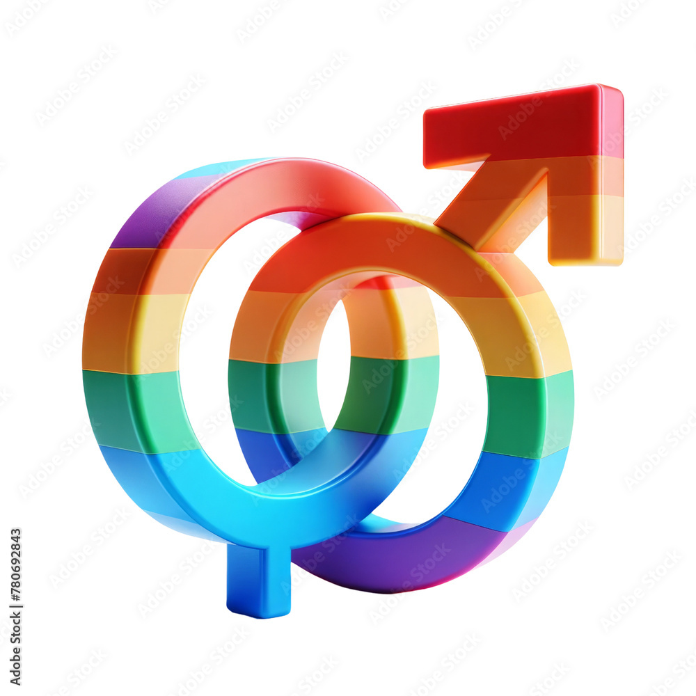 Gender symbol, incorporating male, female, and other gender identities ...