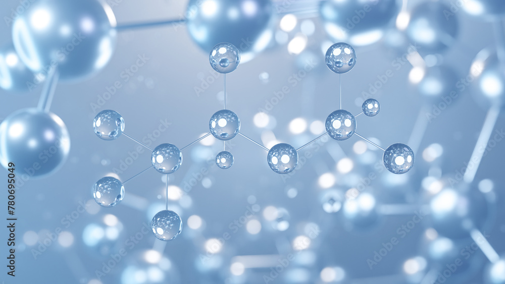 isoflurane molecular structure 3d, flat model, general anesthetic ...
