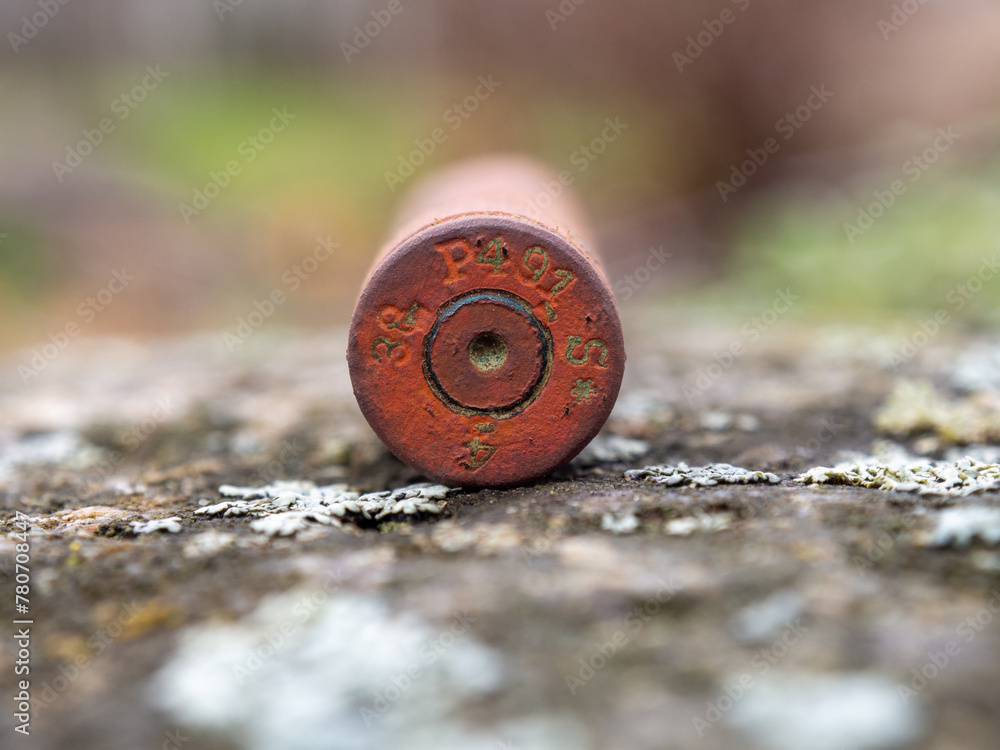 WW1 bullet cartridge. Infantry trenches and fortifications. Archeology ...