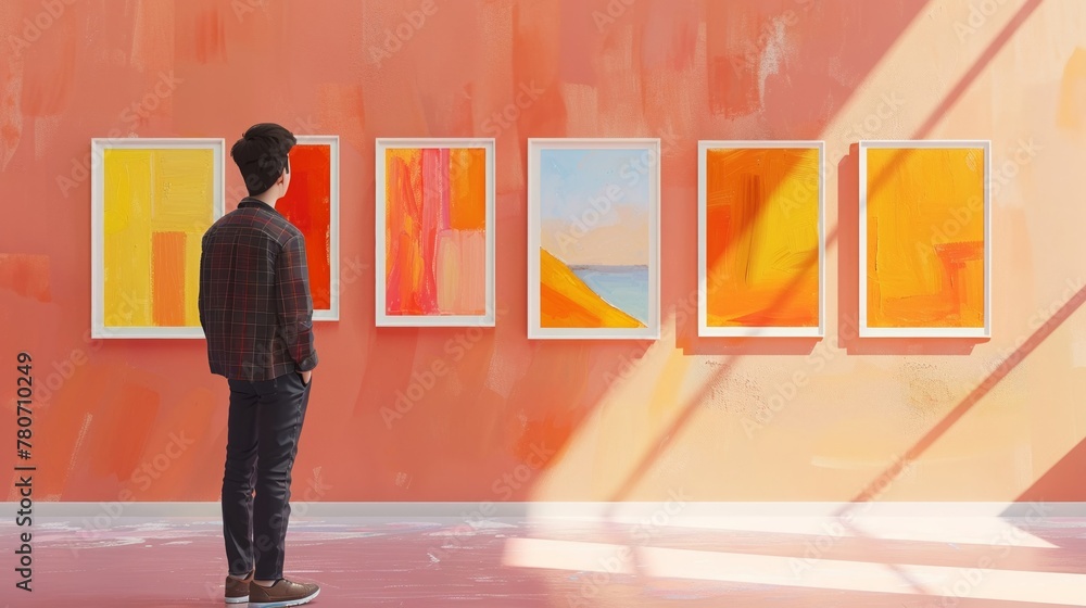 Paintings coming to life to host an art gallery tour, animated guide ...