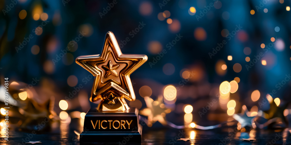 Gold star, word victory written. Symbols Victory day 9 May. Veterans ...