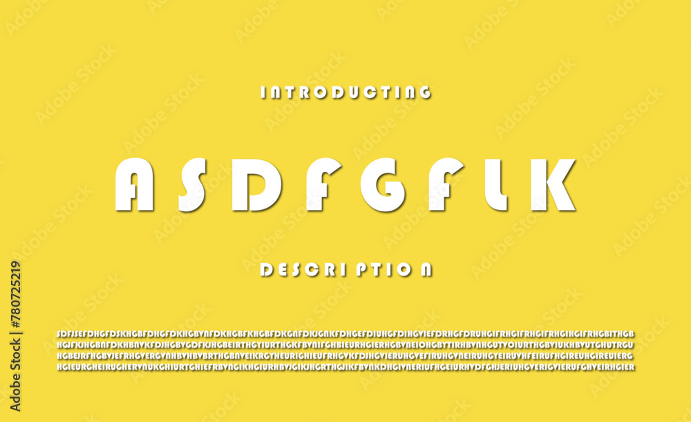 ASDFGFLK elegant Font Lowercase and Uppercase Number. Minimal Fashion ...