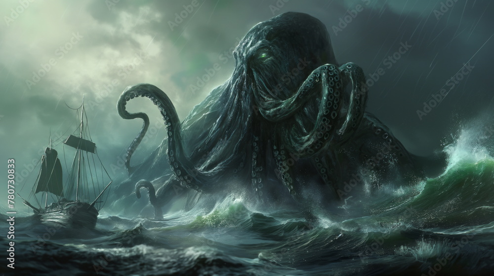 Cthulhu Rising, ancient horror emerging from the depths of the ocean ...